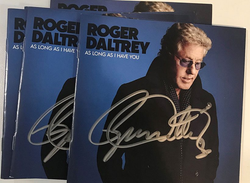Signed Roger Daltrey Albums Raise Money For Teenage Cancer Trust