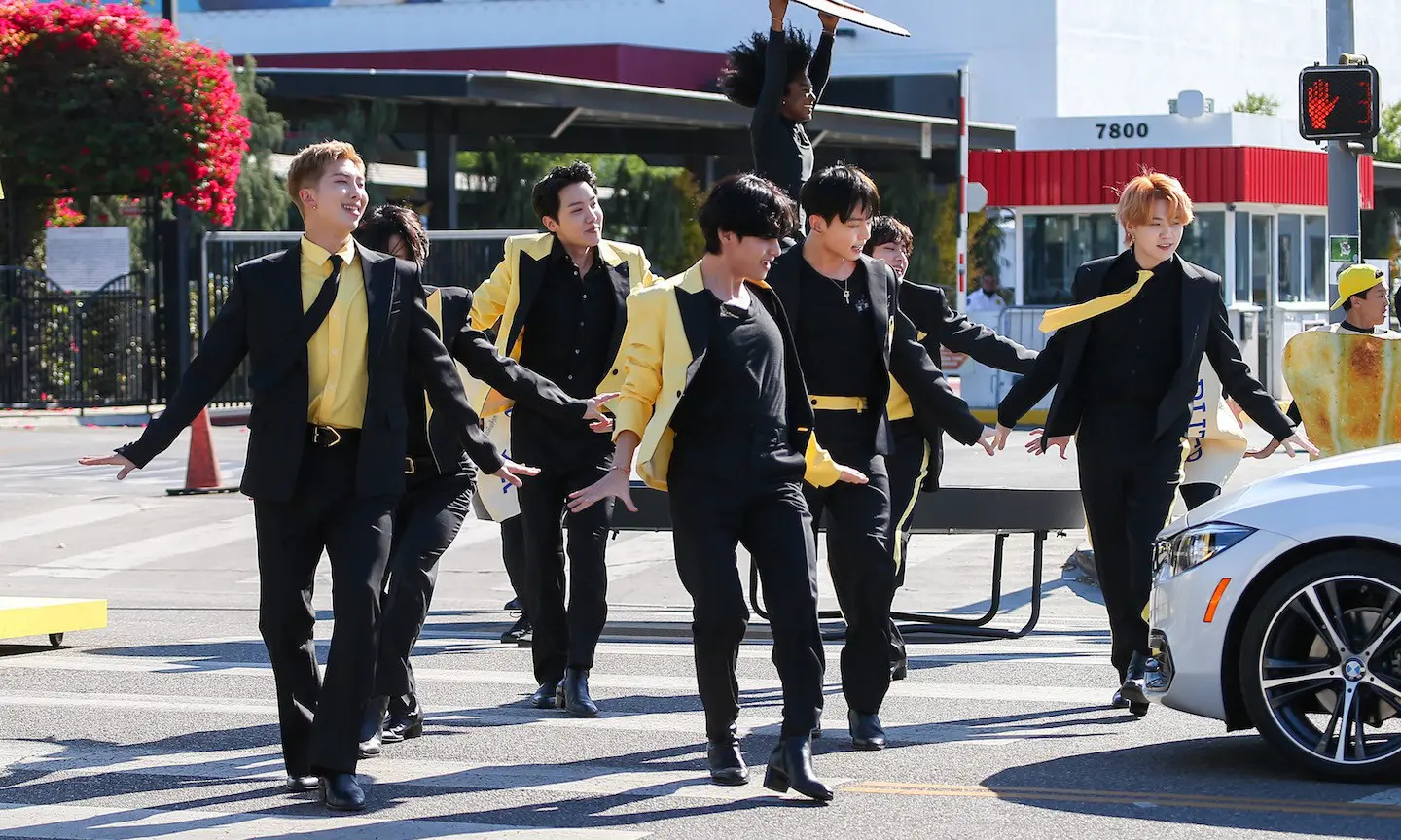 BTS Takes Over LA Streets For Corden Crosswalk Concert | uDiscover